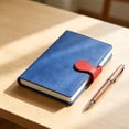 A5 PU Leather Journal Notebook 200 Pages Lined Diary with Pen Holder ...