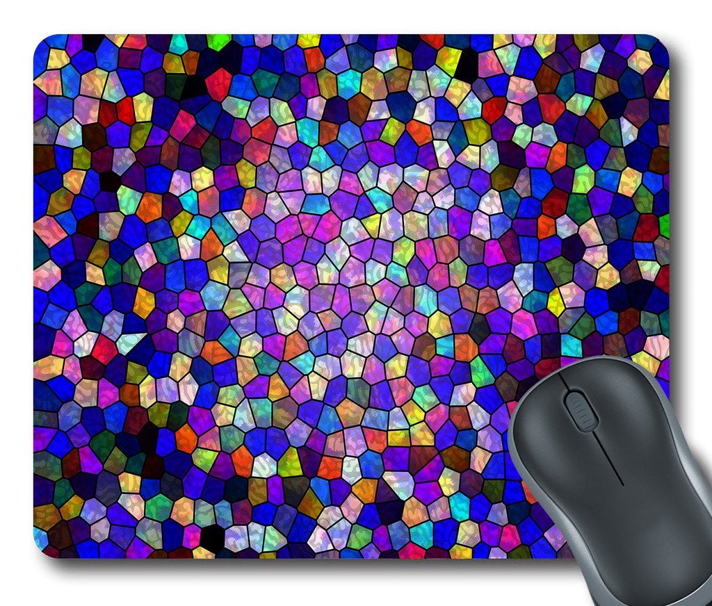 GCKG Purple And Colorful Small Patterns Mouse Pad Personalized Unique ...