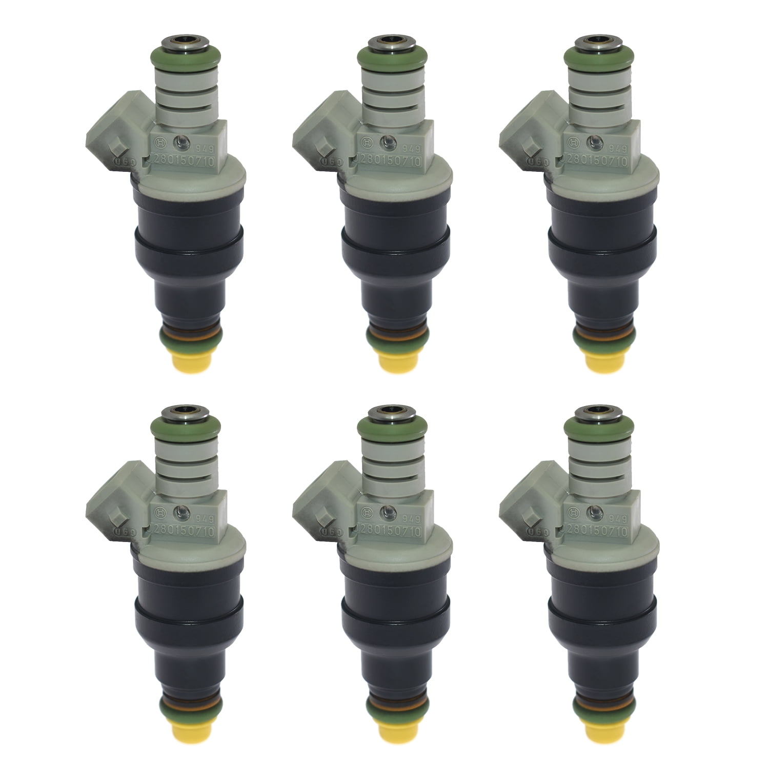 YeekTok 6Pcs Fuel Injectors for Ford Ranger F250 F350 Bronco II Mustang ...