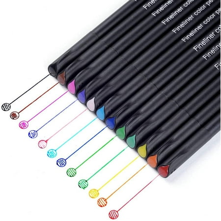 Multibey Color Porous-point Pen Fineliner Colorful Fiber Tips Gel Ink ...