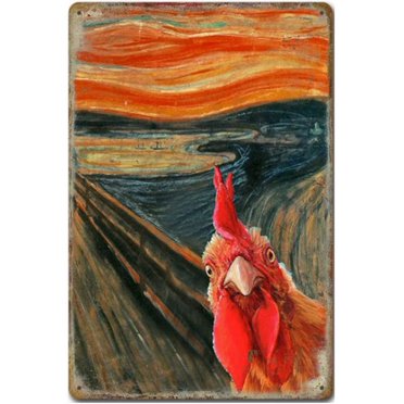 Garden Farm Rooster Metal Sign Vintage Plaque Wall Decor - Walmart.com