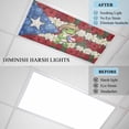 Puerto Rican Fluorescent Light Covers Flag Themed Watercolor Flowers ...