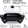 COOK WITH COLOR Electric Skillet 1400-Watt Ceramic Pan with Tempered ...
