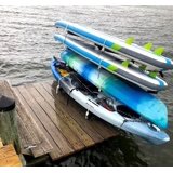 4 Kayak Dock Storage Rack, Heavy-Duty Metal Stand, 400 lbs, Outdoor ...