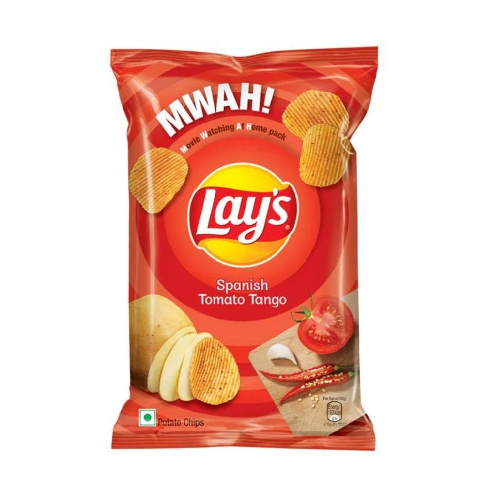 Lays Spanish Tomato Tango Flavour 52g (Pack of 16) - Walmart.com