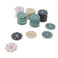 100Pcs Professional Plastic Poker Chip Teaching Coin Card Game Chip ...