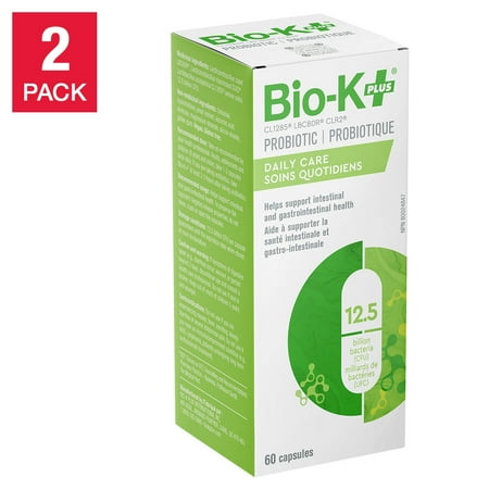 Bio-K+ Daily Care 12.5 Billion bacteria - 2 x 60 capsules | Walmart Canada