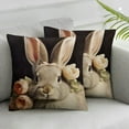 QZHH Easter Bunny Throw Pillow Cover Set of 2 Cute Rabbits Bunny ...