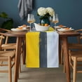 Abstract Art Table Runner 13x60 inch Watercolor Yellow Gary Block ...