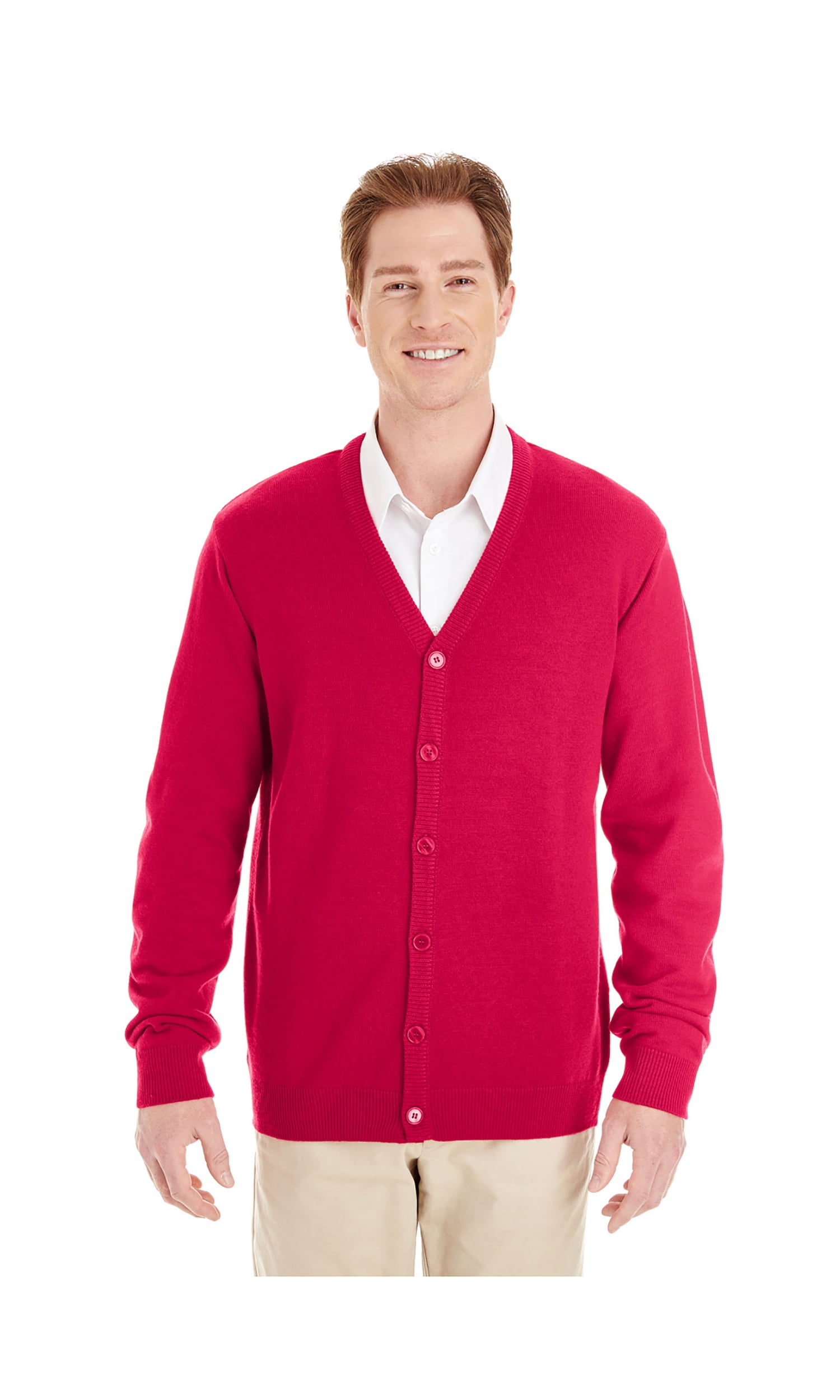 Harriton Men'S Pilbloc V-Neck Sweater, M425 ,RED, XL - Walmart.com