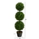 Nearly Natural 3' Boxwood Triple Ball Topiary Artificial Tree (Indoor ...