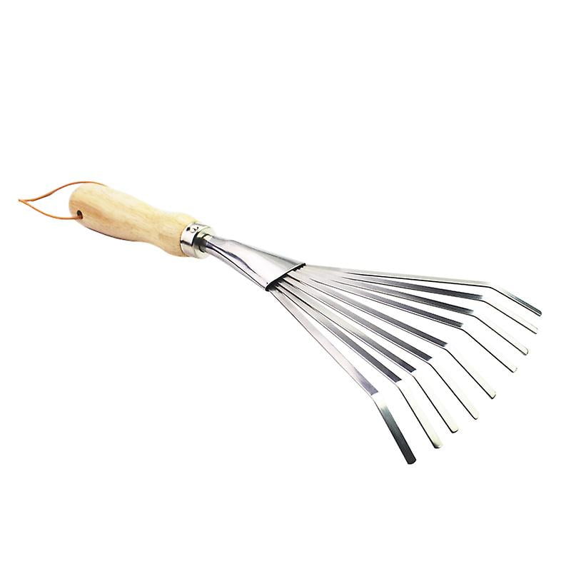 Rastrillo De Metal Pequeño, Rastrillo Con Mango De Madera, Rastrillo De ...
