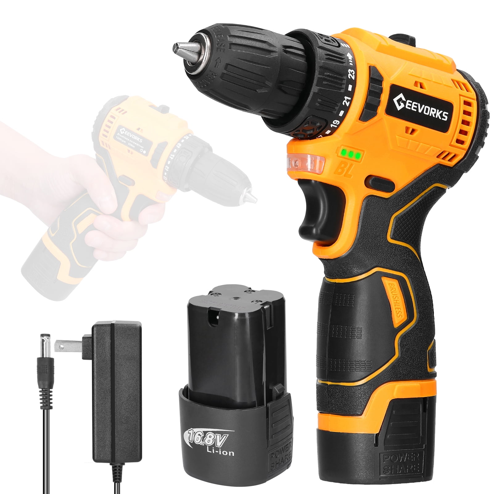 Click here for Geevorks 16.8v Cordless Driver Drill Household Bru... prices