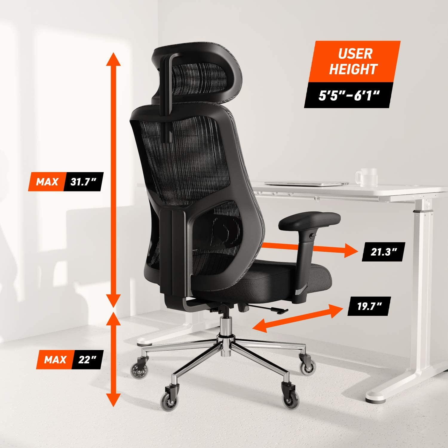Buy Truweo Ergonomic Executive Office Chair - Big and Tall with Inline ...