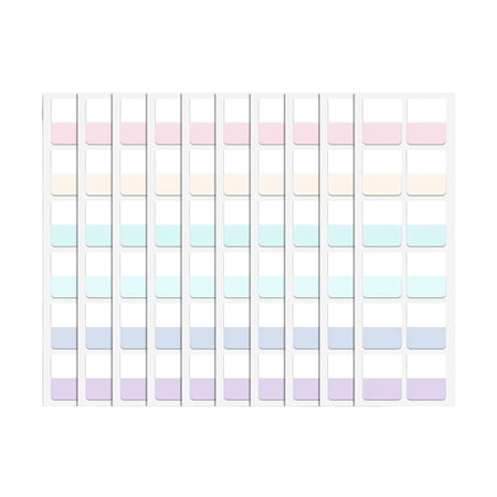 Sticky Index Tabs Macaron Adhesive 4 Sheets Sticky Notes Index Tabs ...