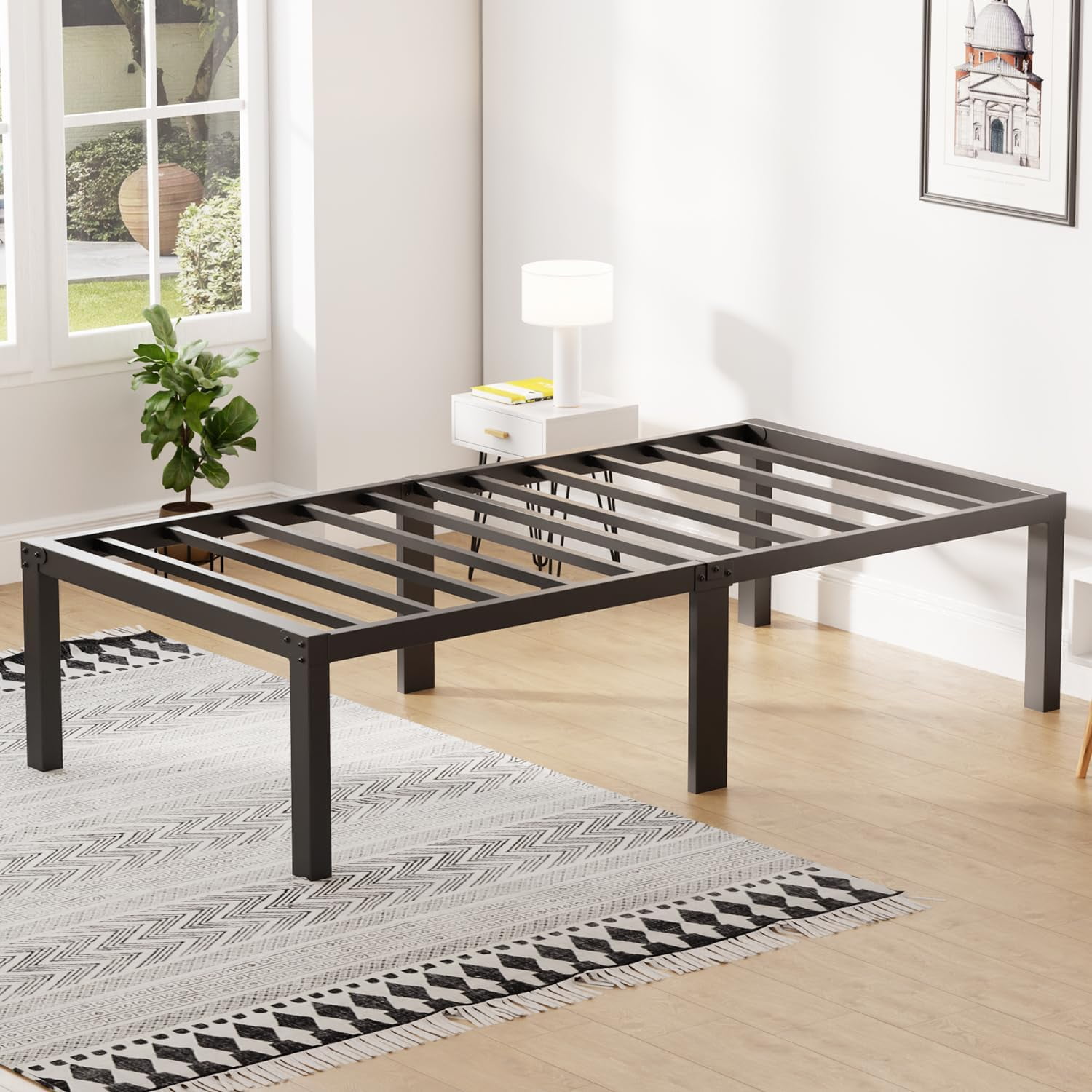 Click here for Fdw Bed Frame Metal Platform Bed Frame 18 Inch Hig... prices
