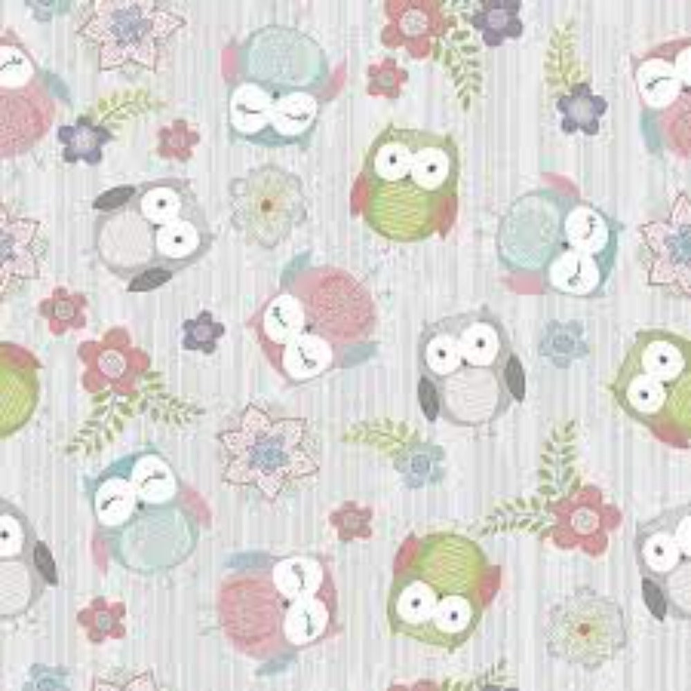Owls Grey Comfy Prints Flannel Fabric - Walmart.com