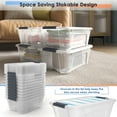 Costway 12 Pack Plastic Storage Containers for Closet Organizing ...