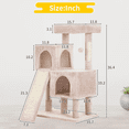 BORGEBY 36" Cat Tree Tower Cat House with Condo and Scratching Post ...