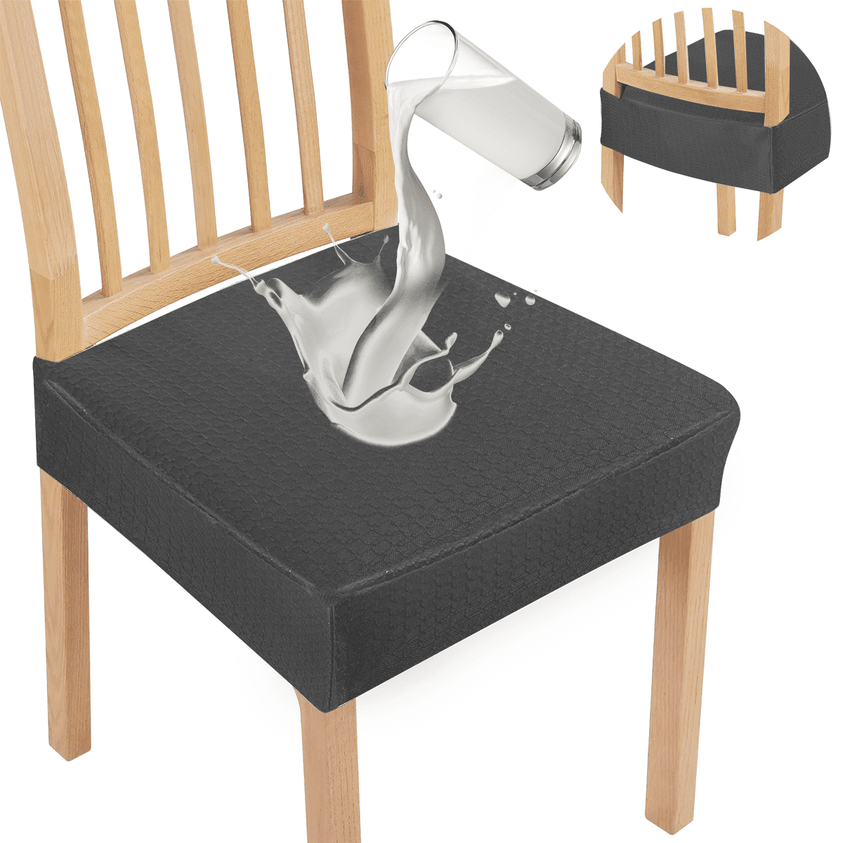 OROMYO 4Pcs Waterproof Chair Seat Cover Seat Slipcover Stretch Jacquard ...