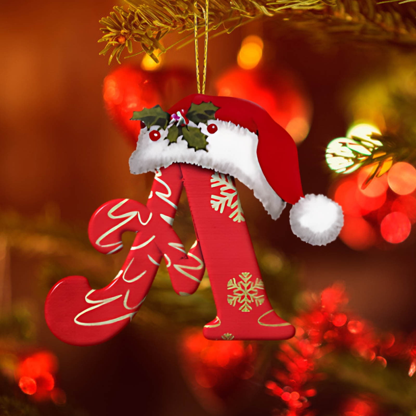 Dvkptbk Christmas Tree Decorations Pendant Christmas Tree Ornaments 26 Letter Hanging Pendant Ornaments For Xmas Wall Home Holiday Party Decor Car Orn