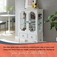 Kings Brand Furniture Wood Curio Cabinet with 2 Glass Doors and 2 ...