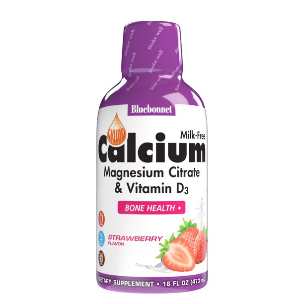 Suplemento Bluebonnet Nutrition de citrato de calcio líquido 480 ml ...