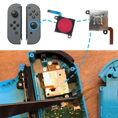 3D Analog Joystick Joy-Con Replacement Left/Right Repair Kit Thumb ...