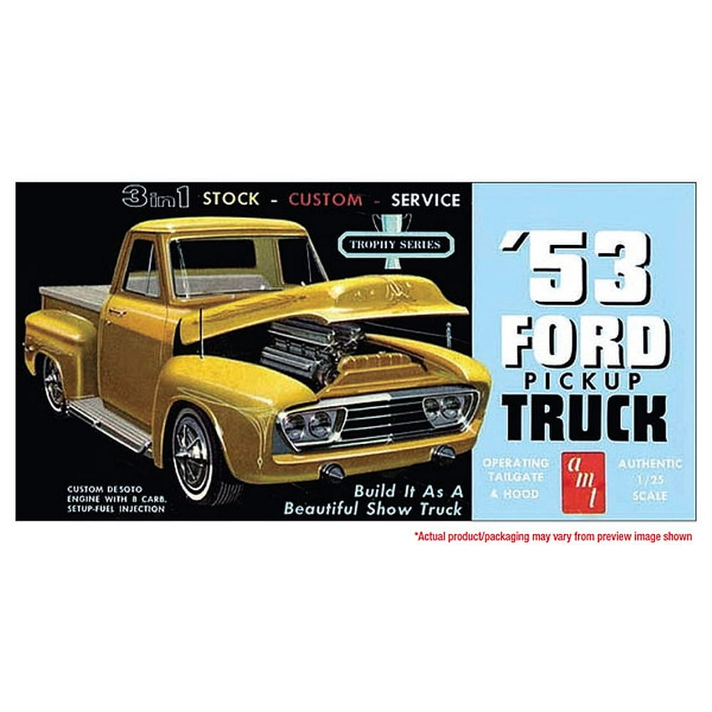 AMT 882 1:25 1953 Ford Pickup Plastic Model Kit - Walmart.com - Walmart.com