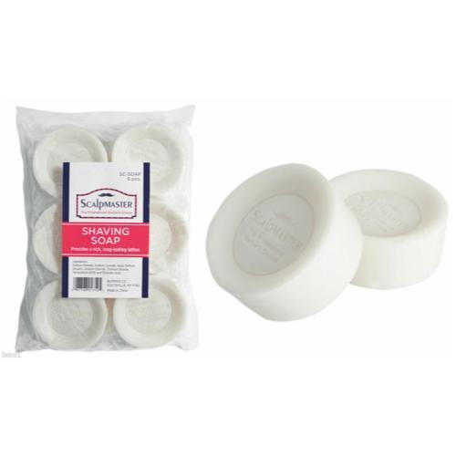 ScalpMaster 6 Pack Professional Barber Shaving Lathering Soap, WHITE ...
