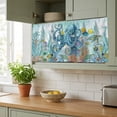 Blue Octopus Cabinet Curtains 28"W x 35"L, Jellyfish Fish Turtles Color ...