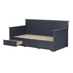 AFI Acadia Wood Twin Size Daybed Frame with 2 Storage Drawers White ...