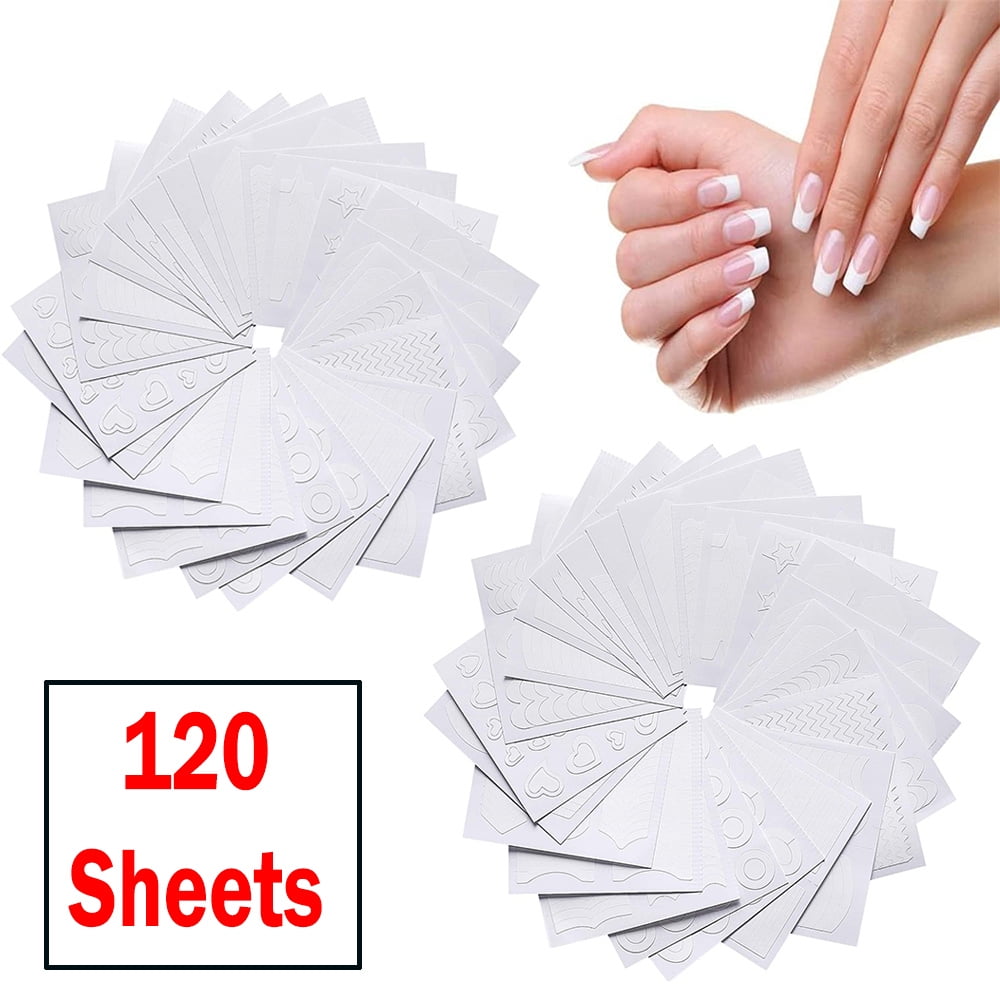 Dicasser French Manicure Stickers with 24 style, Self-adhesive French ...