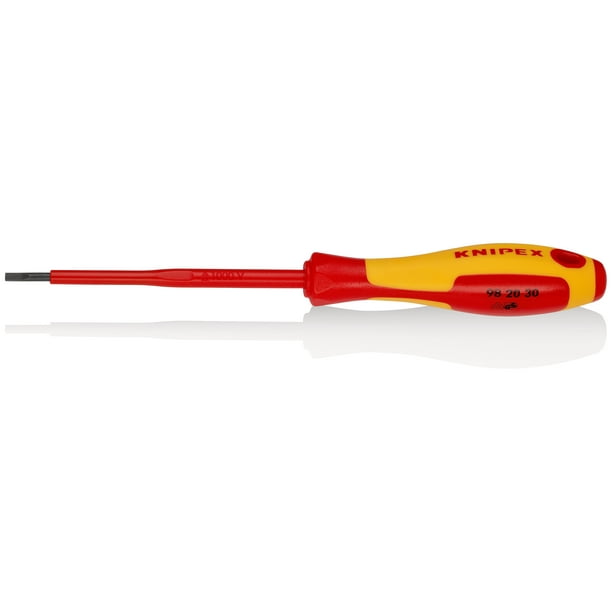 KNIPEX 98 20 30 Desarmador para tornillos con cabeza ranurada mango ...