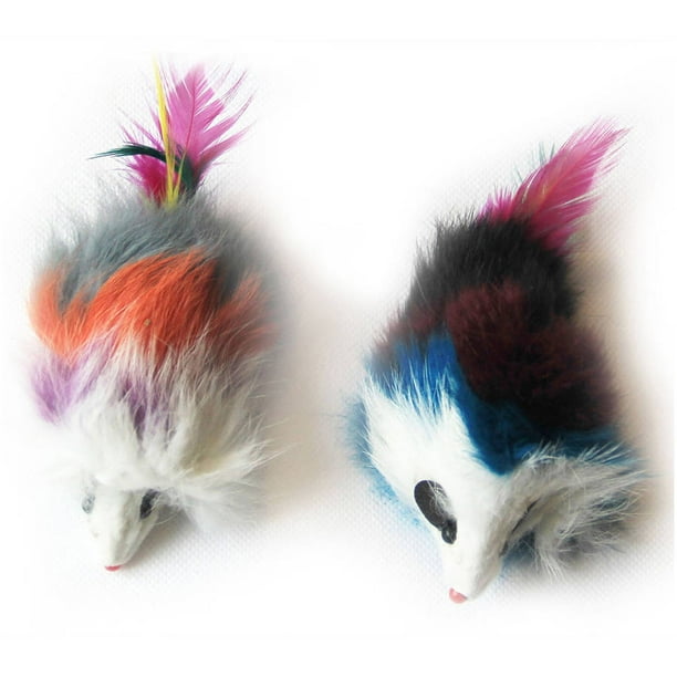 6-Pack Multi-Colored Long Hair Fur Mice, Assorted, 12 Pieces - Walmart ...