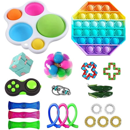 Fidget Toy Set, Fidget Pack Sensory Relieves Stress Anxiety for Kids Adults, Fidget Pack with ...