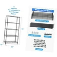 Fuliko 5-Tier Metal Wire Shelving Unit with Height NSF Certified ...