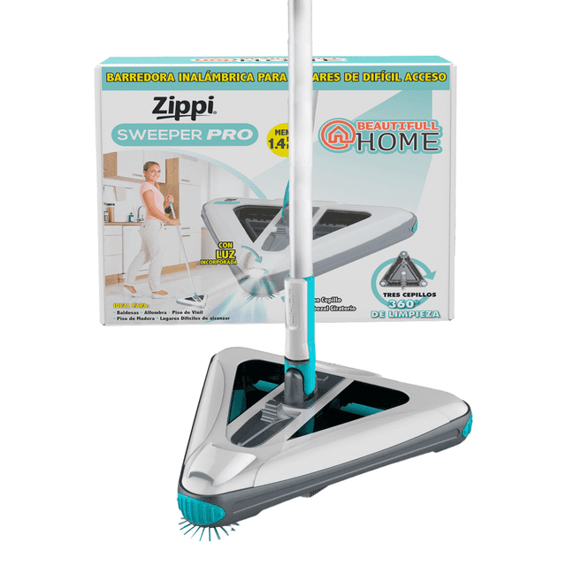 Escoba Barredora y Aspiradora Recargable Eléctrica Zippi Sweeper Pro ...