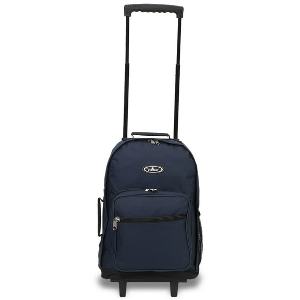 Everest Unisex Wheeled Backpack, Navy Blue Black - Walmart.com