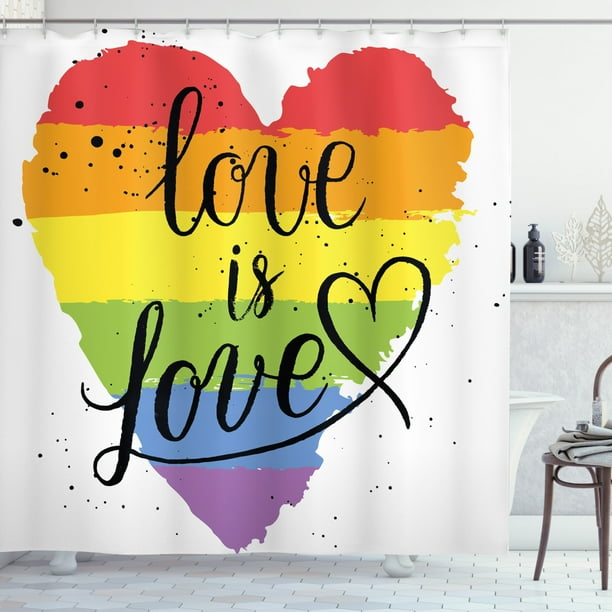 Pride Shower Curtain Lgbt Gay Lesbian Parade Love Is Love Inspiring