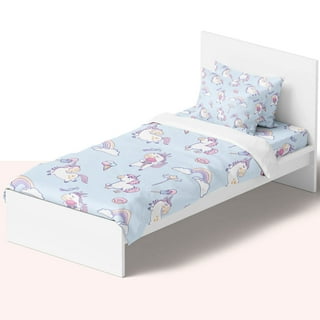 Afro Unicorn Unique, Divine, Magical Purple & White 3 Piece Full Sheet ...