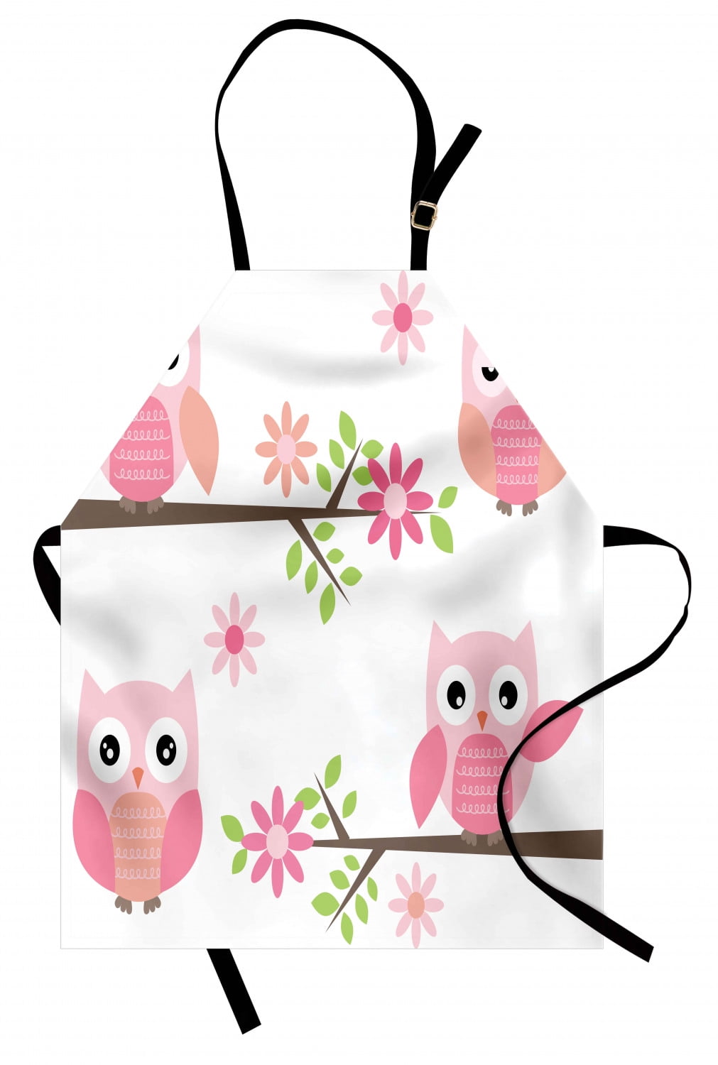 Owl Apron Cute Baby Owls Waving in the Floral Tree Springtime Artful ...