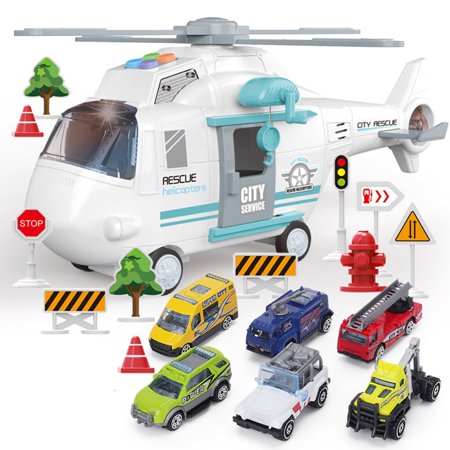 1 Set Children's Toy Aircraft Music Track aircraft kids helicopter toy ...