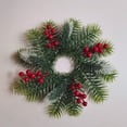 Eespoir Christmas Candle Garland, Red Berry Christmas Candle Ring ...
