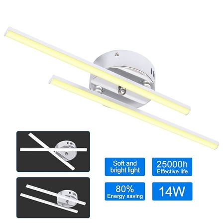 Modern Led 2 Parallel Light Tubes Ceiling Light modern ceiling Kitchen ...