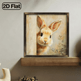 2D Flat, Cute Bunny d Wall Art Decor, 8x8 InchDecorative Plaque ...