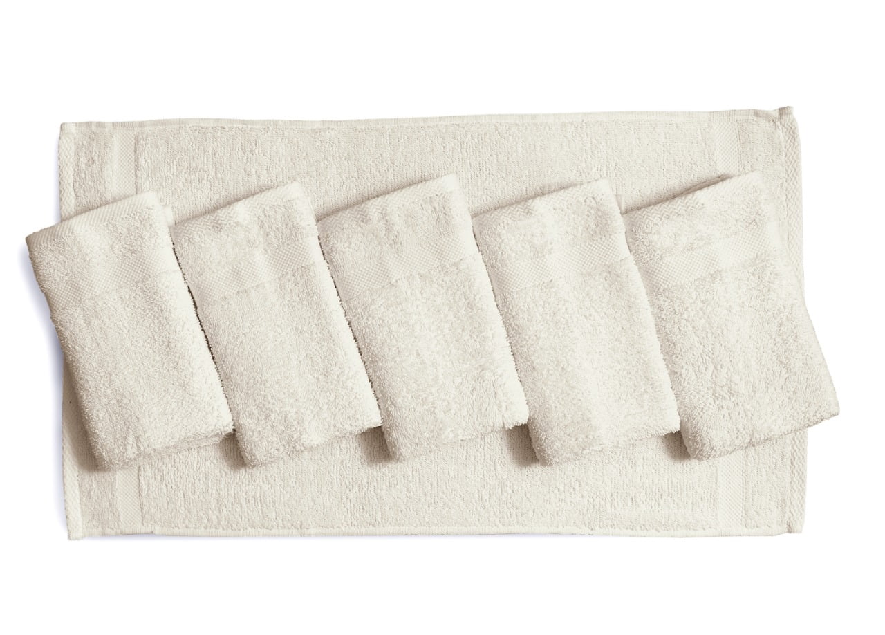 Set of 6 Hand Towels 100% Cotton Large Hand/Salon Towels Set (6-Pack ...