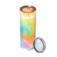 20oz Stainless Steel Mug Reusable Tumbler With Lid And Straw For Hot ...