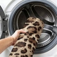 Area Rug Retro Brown Leopard Abstract Rectangle Area Rugs Washable Rug ...