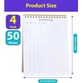 4 Pack Activity Log Notepad - 11''x8.5'' Daily Log Book Portrait Letter ...